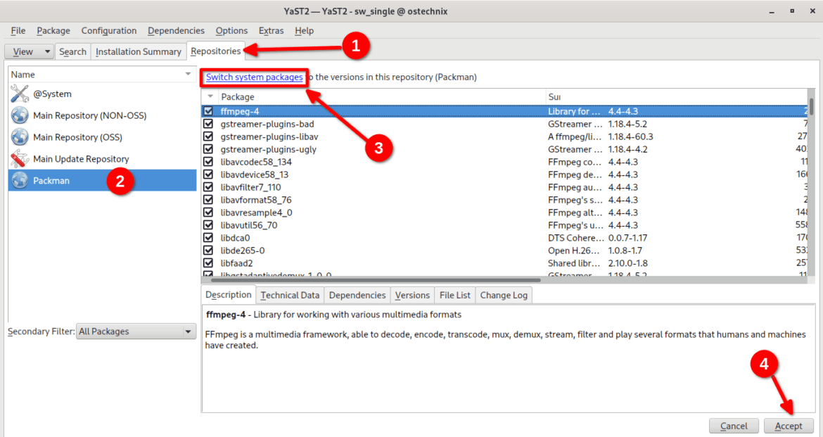 How To Install Multimedia Codecs In OpenSUSE - OSTechNix
