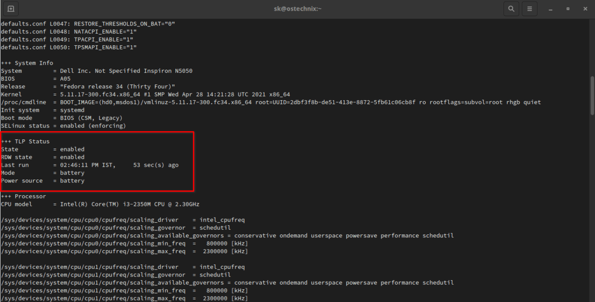 Optimize Laptop Battery Life With TLP In Linux - OSTechNix