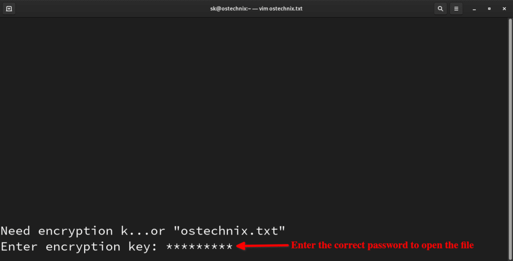 How To Password Protect Text Files Using Vim Editor In Linux - OSTechNix