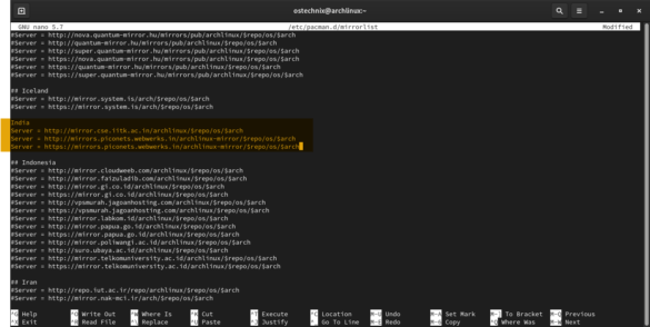 Retrieve Latest Mirror List Using Reflector In Arch Linux - OSTechNix