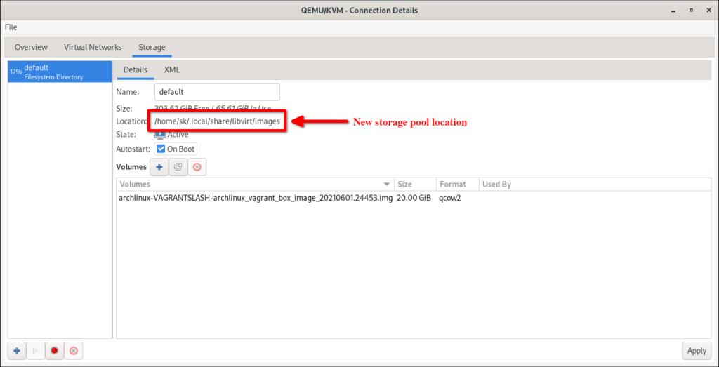 How To Change KVM Libvirt Default Storage Pool Location - OSTechNix