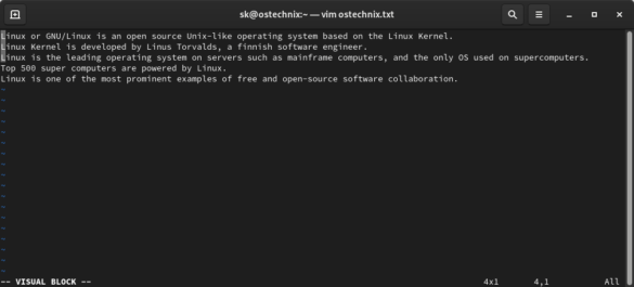 Comment Out Multiple Lines At Once In Vim Editor - OSTechNix