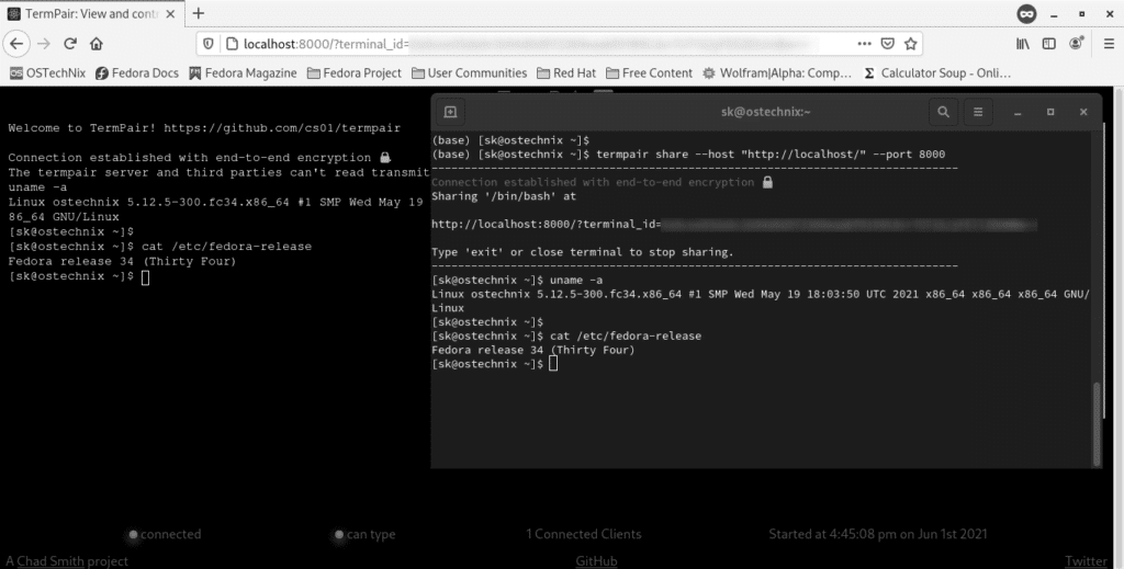 Share And Control Terminals In Real Time From Web Browser - OSTechNix