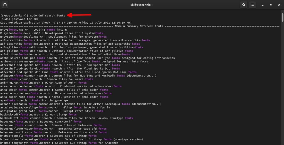 How To Add Fonts In Fedora Linux - OSTechNix