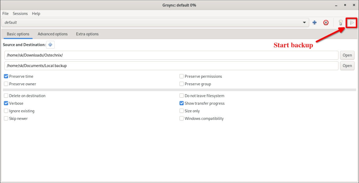 Grsync: A Best Graphical Frontend For Rsync (Rsync GUI) - OSTechNix