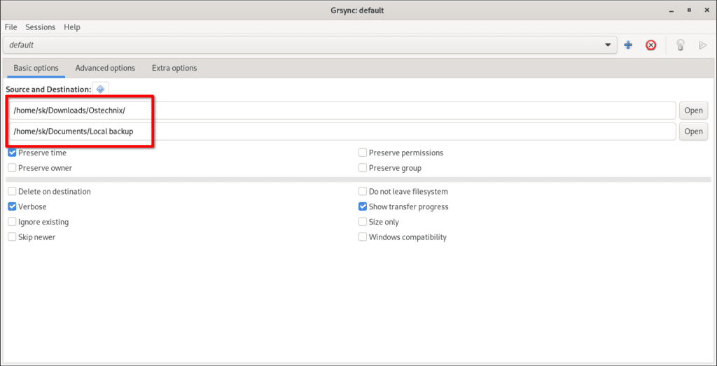 Grsync: A Best Graphical Frontend For Rsync (Rsync GUI) - OSTechNix