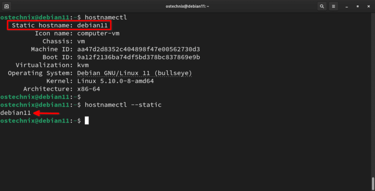 How To Set Or Change Hostname In Debian 12 and 11 - OSTechNix
