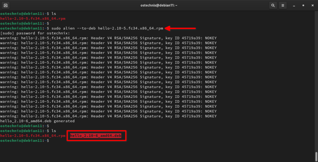 How To Convert Linux Packages With Alien - OSTechNix