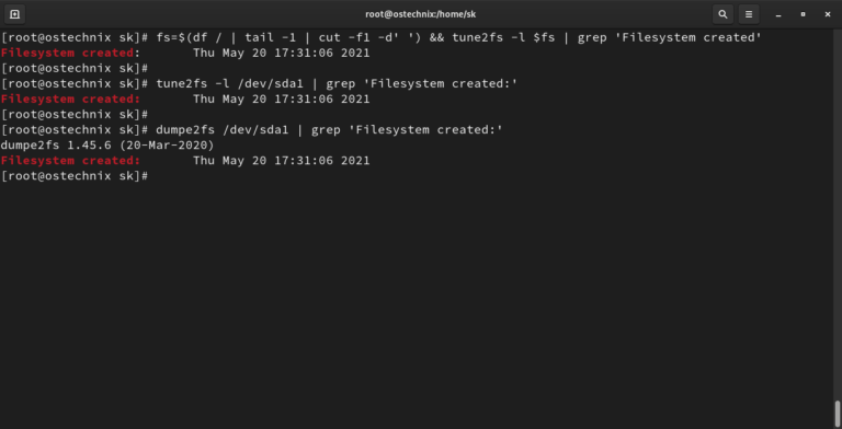 Find Exact Installation Date And Time Of Linux OS - OSTechNix