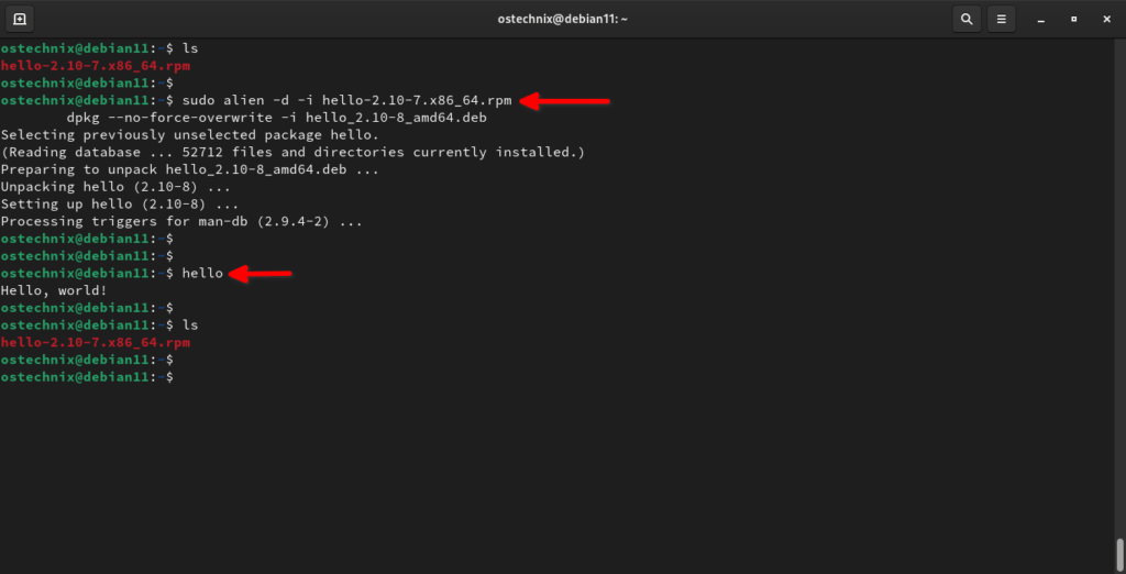 How To Convert Linux Packages With Alien - OSTechNix