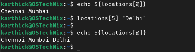 Bash Indexed Array Explained With Examples Ostechnix
