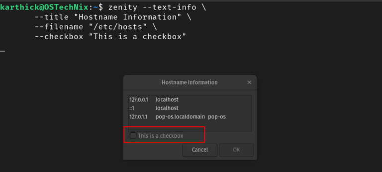 Zenity Create Gui Dialog Boxes In Bash Scripts Ostechnix