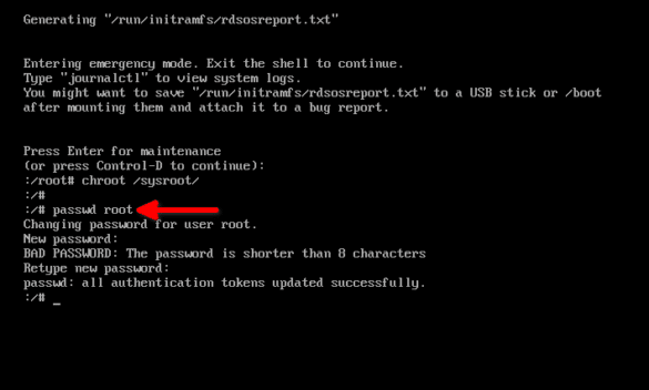 Reset Root Password In Fedora 35 - OSTechNix