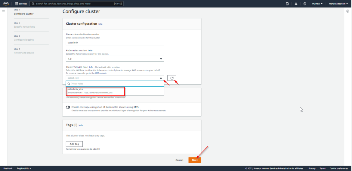 Deploy Kubernetes Cluster On AWS With Amazon EKS - OSTechNix