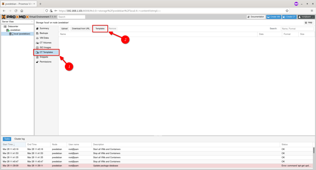Create Proxmox Containers From Proxmox Web Dashboard Ostechnix