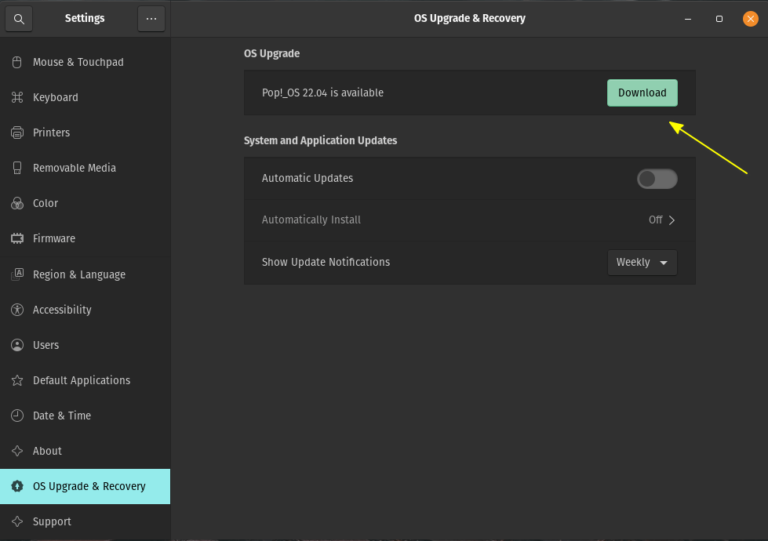 How To Upgrade To Pop OS 22.04 LTS - OSTechNix