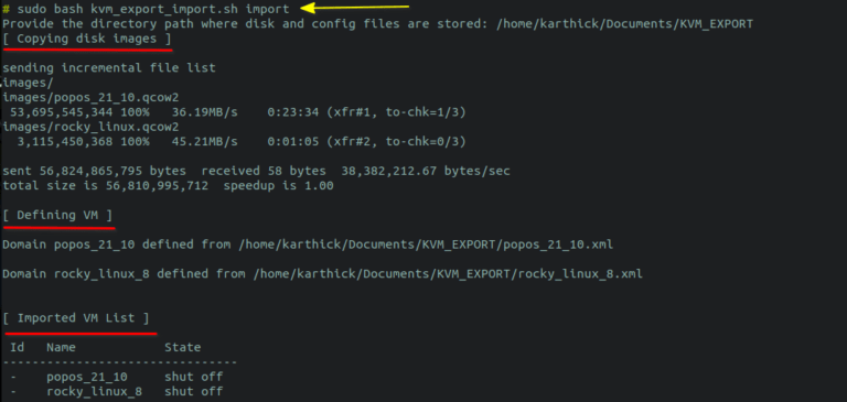 Export And Import KVM Virtual Machines In Linux - OSTechNix