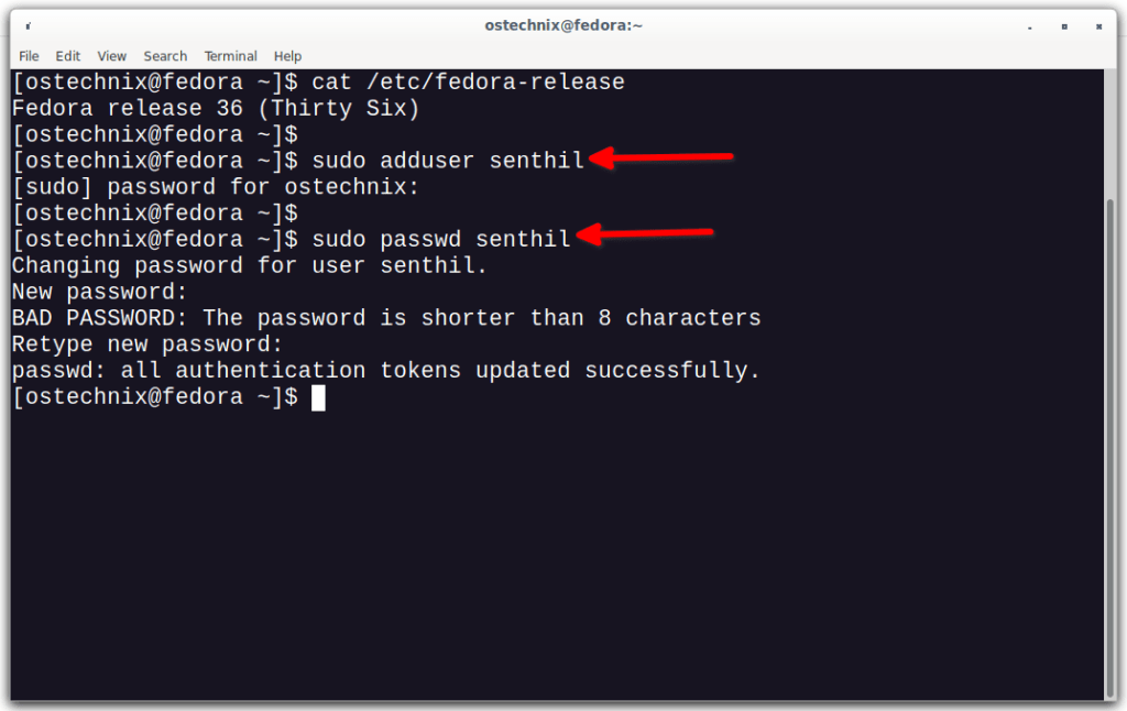Add, Delete And Grant Sudo Privileges To Users In Fedora 36 - OSTechNix