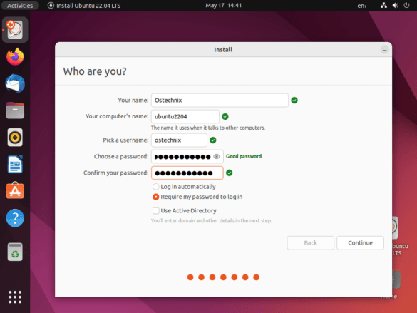 Install Ubuntu 2204 Lts Desktop Step By Step Ostechnix