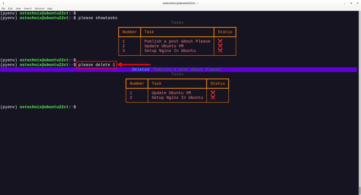 Please - A Simple Command Line Todo Manager - OSTechNix Please - A Simple Command Line Todo Manager - OSTechNix
