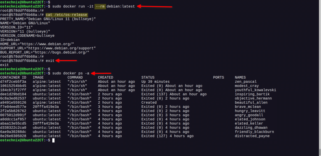 Docker Commands Tutorial Getting Started With Docker Ostechnix
