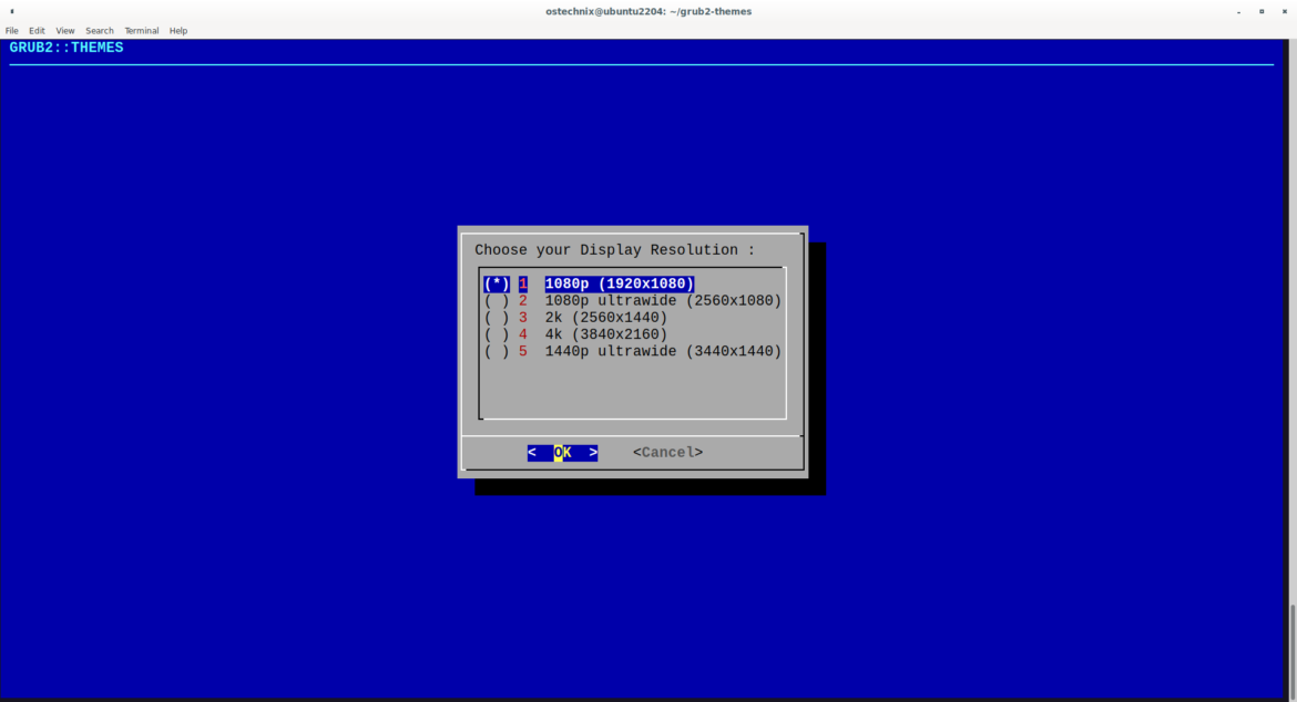 How To Change GRUB Theme In Linux - OSTechNix