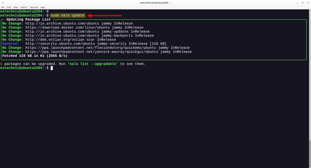 Nala - A Feature-rich Commandline Frontend For APT - OSTechNix