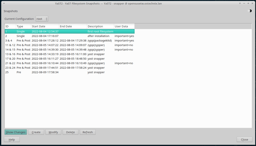 Create Btrfs Snapshots With Snapper In openSUSE - OSTechNix