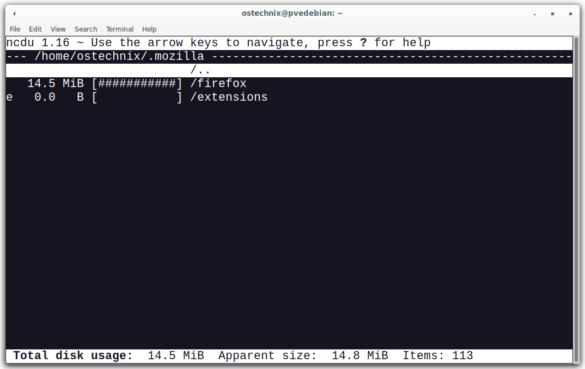 Check Disk Space Usage In Linux Using Ncdu - OSTechNix