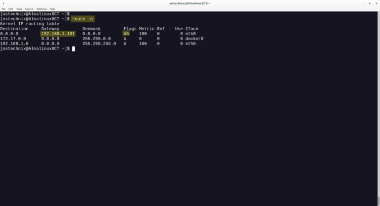Find Default Gateway Ip Address In Linux And Unix Ostechnix