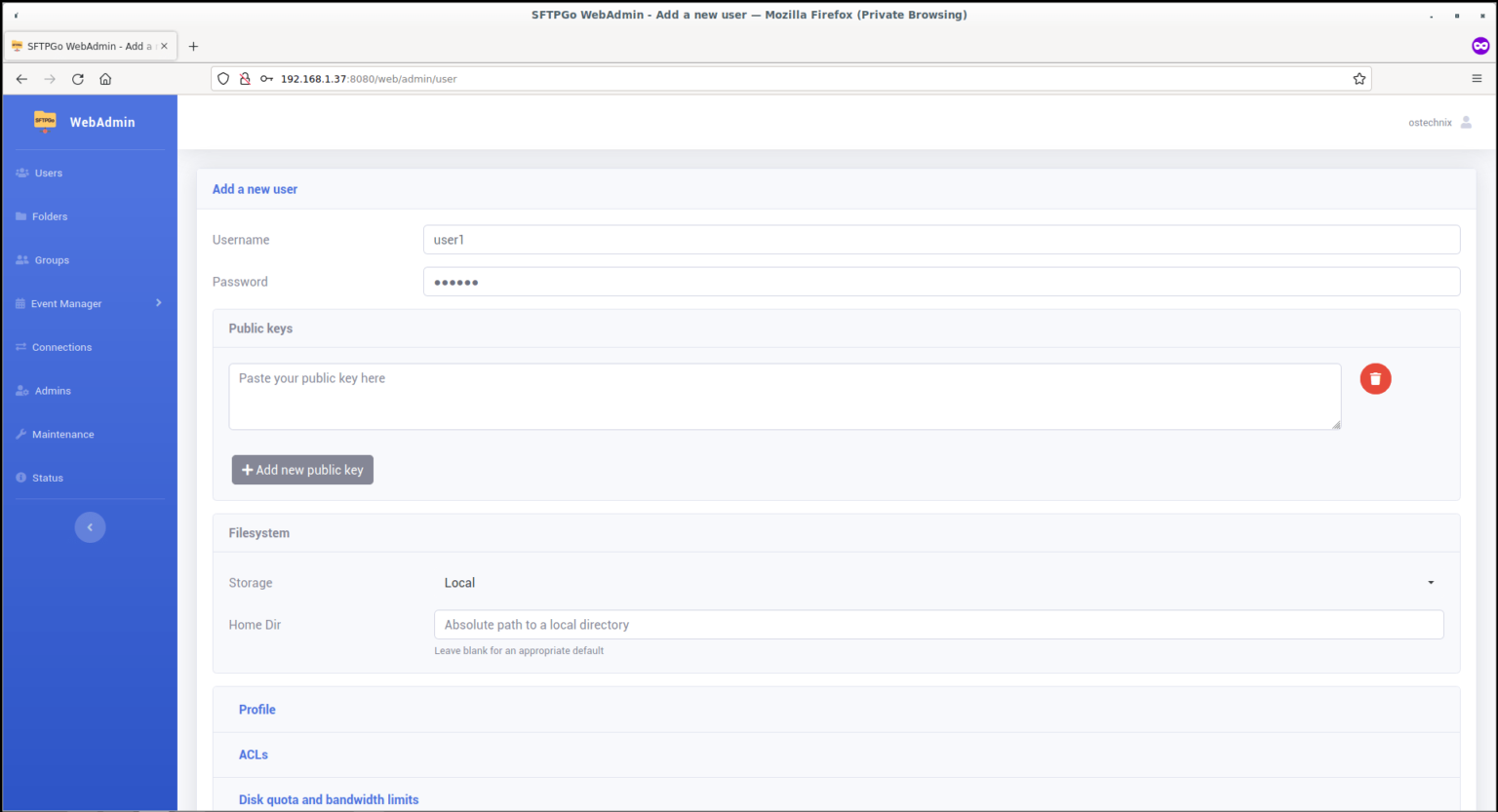 Setup SFTP Server With SFTPGo In Linux - OSTechNix