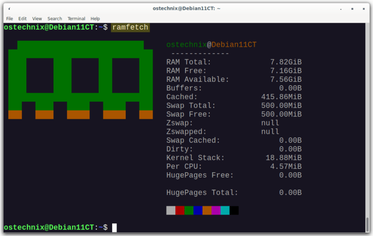 Display Memory Information Using Ramfetch In Linux - OSTechNix