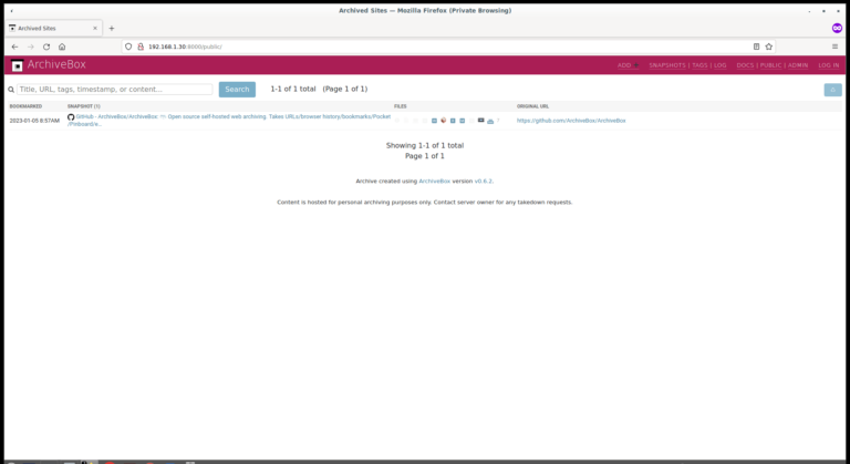 Self-host Your Own Internet Archive With ArchiveBox - OSTechNix