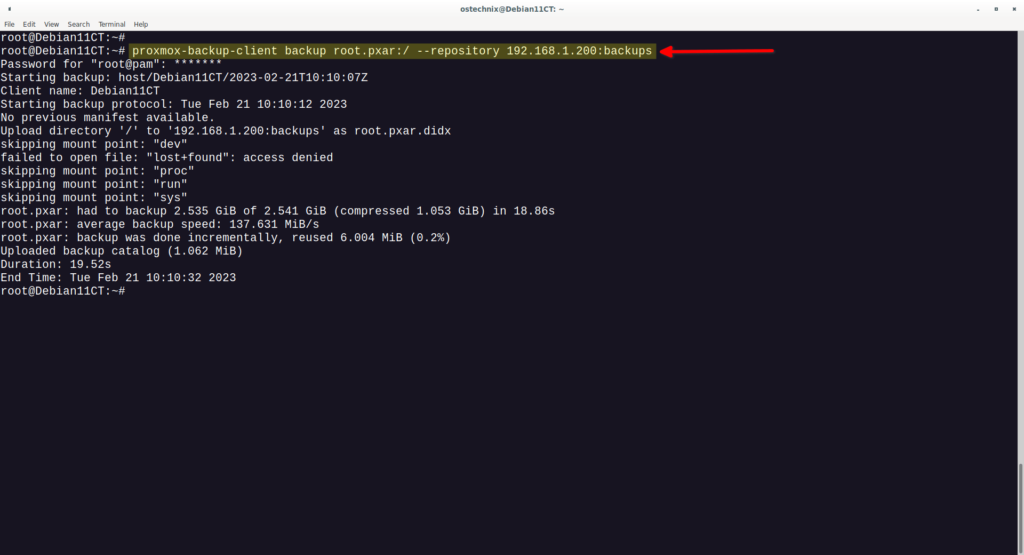 Use Proxmox Backup Client To Backup Files In Linux - OSTechNix