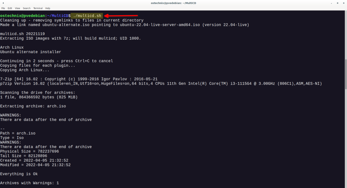 Create Multiboot CD, DVD And USB Images Using MultiCD - OSTechNix