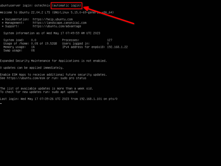 Enable Automatic Login In Ubuntu Desktop And Server Ostechnix