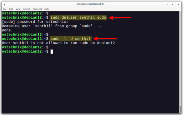Add Delete Grant Sudo Privileges To Users In Debian Ostechnix