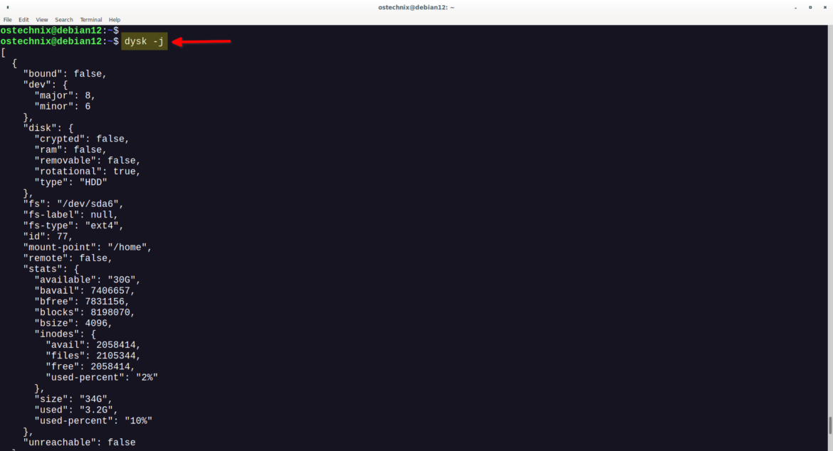 How To Get Linux Filesystems Information Using Dysk Utility - OSTechNix