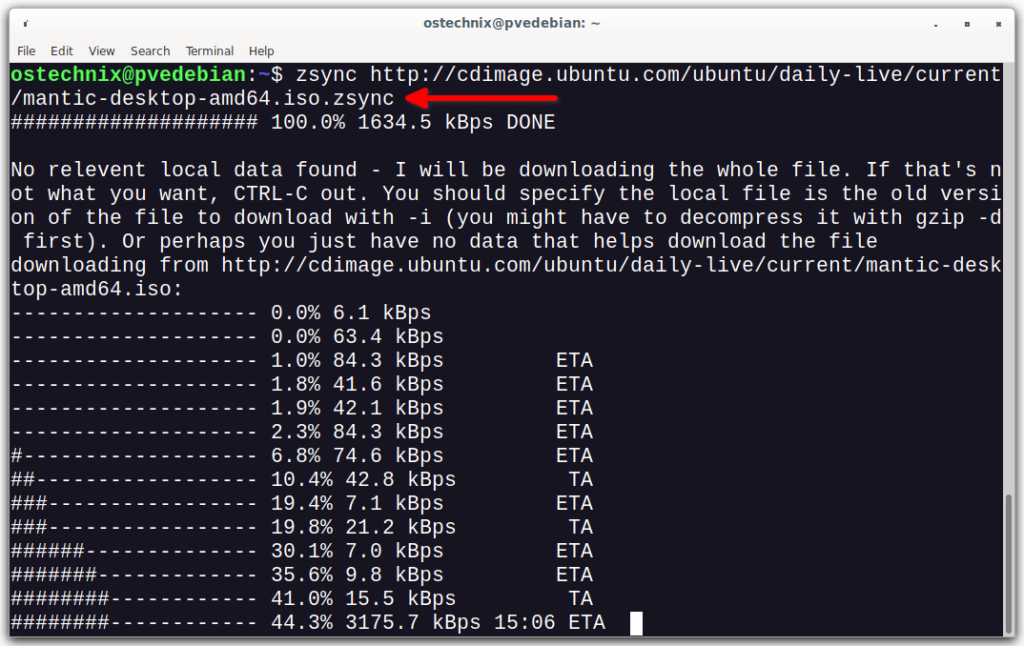 Download Only The New Parts Of An ISO Image Using Zsync - OSTechNix