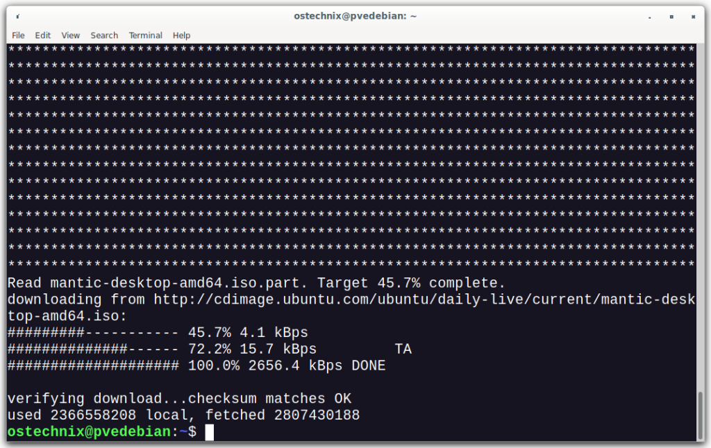 Download Only The New Parts Of An ISO Image Using Zsync - OSTechNix