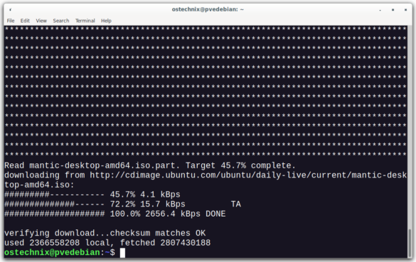 Download Only The New Parts Of An ISO Image Using Zsync - OSTechNix