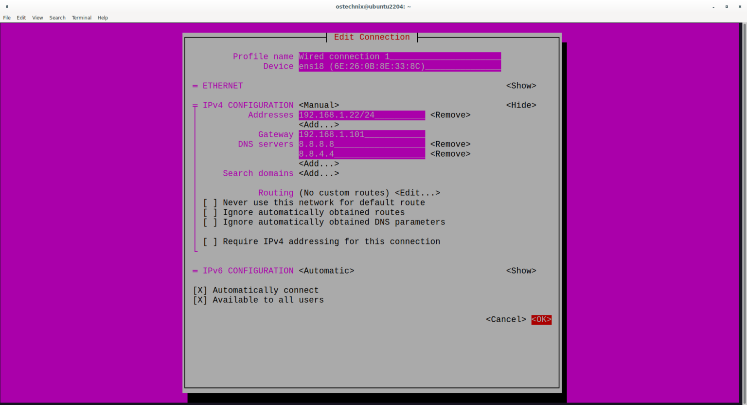 How To Configure Static Ip Address In Ubuntu 2204 Easy Guide Ostechnix