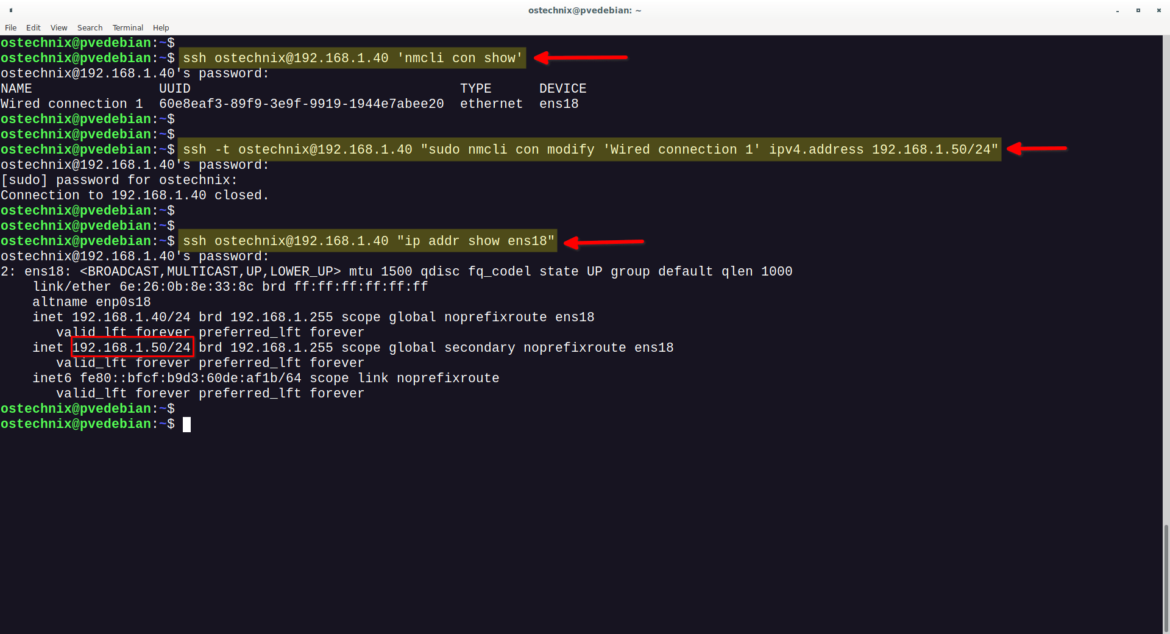 How To Assign Ip Address To Remote Linux Systems Via Ssh Ostechnix
