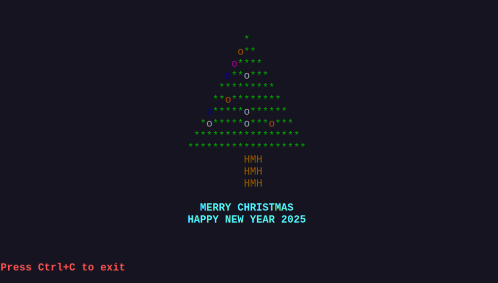 Display Animated Christmas Tree In Terminal (2025) - OSTechNix