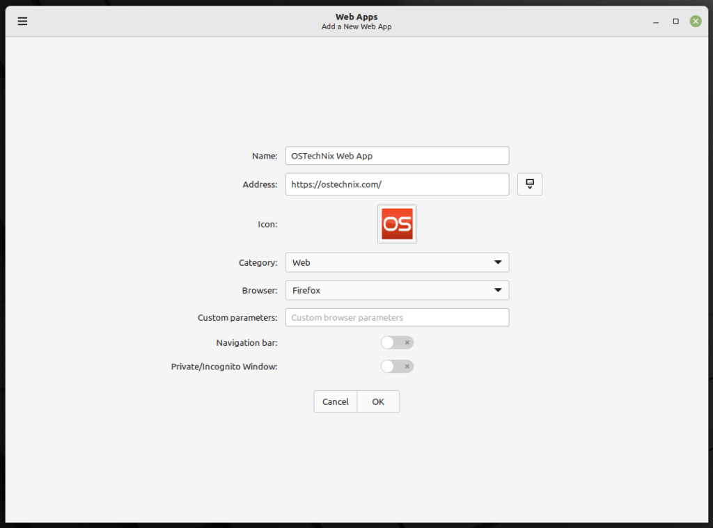 Turn Websites Into Desktop Apps Using Webapp Manager In Linux - OSTechNix