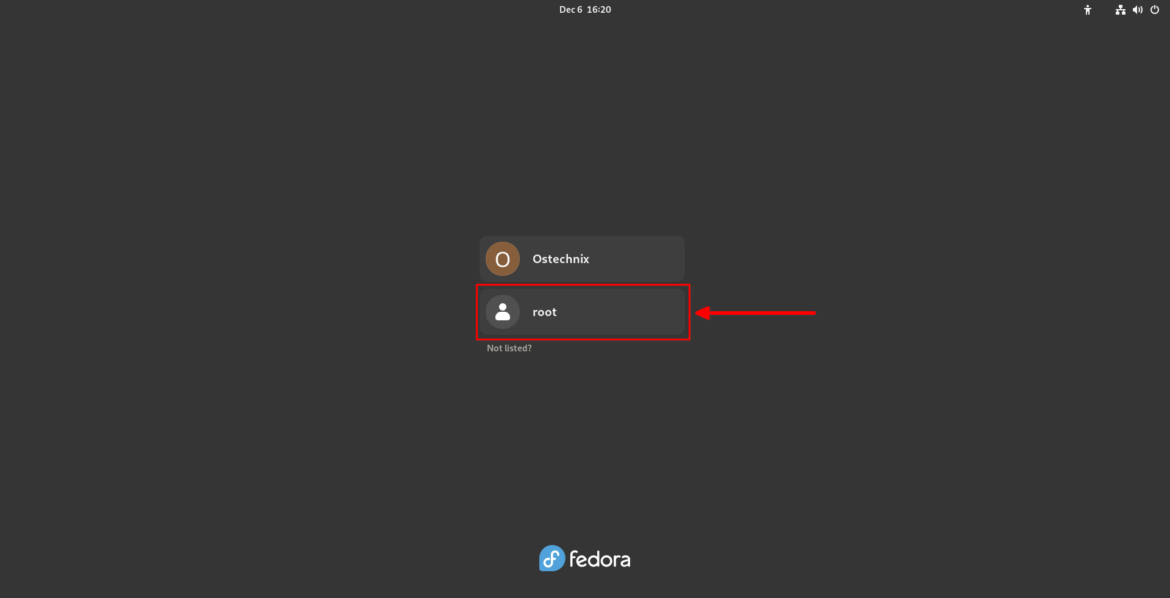 How To Reset Root Password In Fedora 39 Using Live USB - OSTechNix