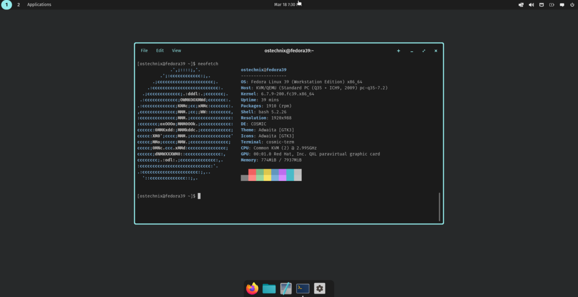 How To Install COSMIC Desktop Environment On Fedora - OSTechNix