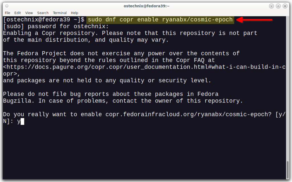 How To Install COSMIC Desktop Environment On Fedora 40 - OSTechNix