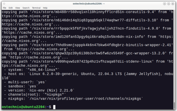 How To Install Nix Package Manager In Linux - OSTechNix