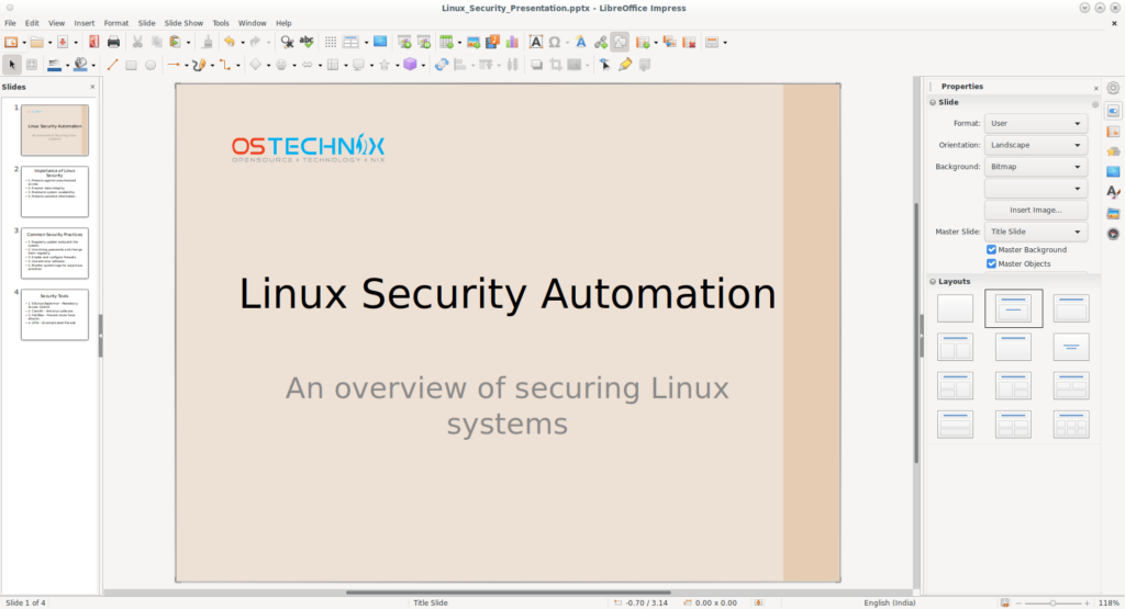 How To Create PowerPoint Presentations With Python - OSTechNix